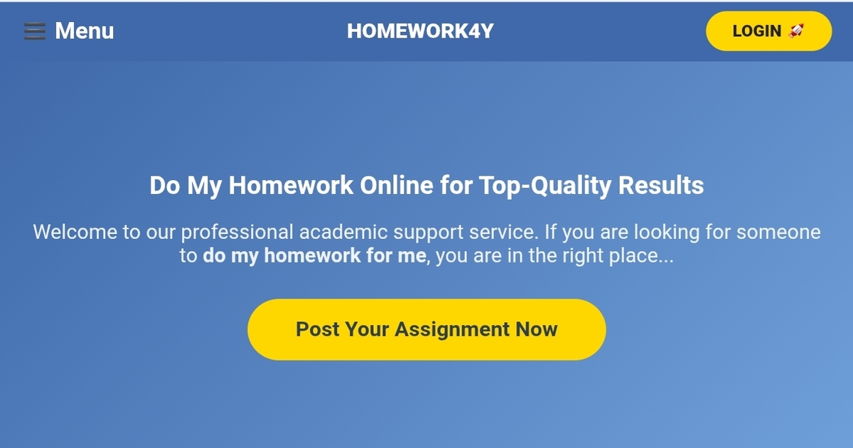 Do My Homework For Me | Fast & Original Help 2026